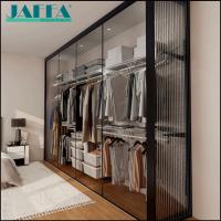 China JAFFA Custom Acrylic Transparent Wardrobe, Narrow-Border Glass Door Walk-In Closet, Floor-Standing Full-Height Acrylic Storage Cabinet for Bedroom for sale