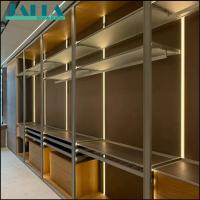China JAFFA Custom Acrylic Long Wardrobe Back Panel, Embedded LED-Lit Wardrobe Liner, Luxury Tall Cabinet Side Dustproof Decorative Board for Walk-In Closet for sale