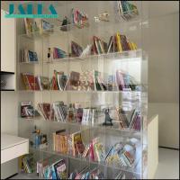 China JAFFA Custom Acrylic Full-Wall Transparent Bookcase, Floor-Standing Modular Bookshelf, Luxury Display Cabinet for Home & Office for sale