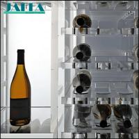 China Custom Acrylic Wine Cellar Display Rack, Luxury Commercial Wall-Mounted Wine Rack, Transparent Acrylic Storage for Winery & Restaurant for sale