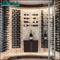 China Custom Acrylic Wine Cellar Display Rack, Luxury Commercial Wall-Mounted Wine Rack, Transparent Acrylic Storage for Winery & Restaurant for sale