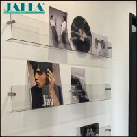 China JAFFA Custom Acrylic Vinyl Record Display Shelf, Wall-Mounted Vinyl Storage Rack, Clear Acrylic Stand for Albums & Posters for sale