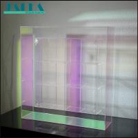 China JAFFA Custom Acrylic Iridescent Display Case, Multi-Grid Rainbow Organizer, Acrylic Showcase for Figures & Blind Boxes for sale