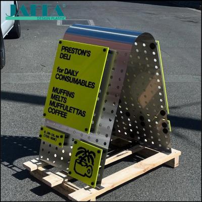 China JAFFA Custom Acrylic Directional Sign, Outdoor Waterproof A-Frame Stand, Acrylic Display Board for Store & Event Info for sale