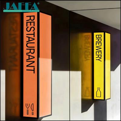 China JAFFA Custom Acrylic Illuminated Aesthetic Light Box, Vertical Multi-Sided Sign, LED Ambient Signage for Restaurant & Brewery for sale
