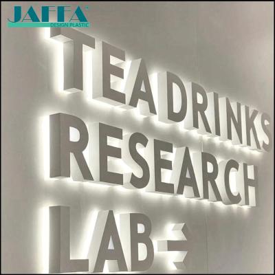 China JAFFA Custom Acrylic 3D Illuminated Letters, Backlit 3D Characters, LED Signage for Lab & Tea Drink Brands for sale