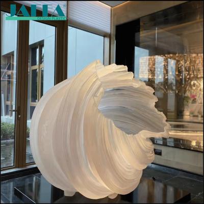 China JAFFA Custom Acrylic Art Exhibition Decor, Transparent Fluid Sculpture, Large-Scale Ambient Installation for Gallery & Hotel Lobby for sale