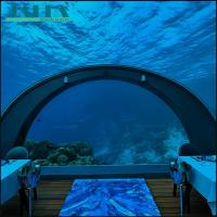 China Custom Acrylic Viewing Panel for Underwater Restaurant, Large Curved Transparent Window, Panoramic Display Panel for Undersea Restaurant for sale