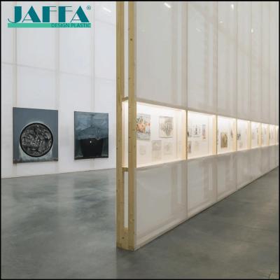 China Custom Semi-Transparent Acrylic Gallery Partition & Display Shelf, Illuminated Art Wall, Partition Display System for Museum/Art Gallery for sale