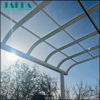 China Custom White Curved Acrylic Canopy, High-Clarity Lighting Sunshade, Outdoor Polycarbonate Canopy for Villa/Courtyard for sale