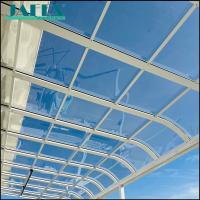 China Custom White Curved Acrylic Canopy, High-Clarity Lighting Sunshade, Outdoor Polycarbonate Canopy for Villa/Courtyard for sale