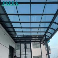 China Custom Outdoor Acrylic Lighting Canopy, High-Clarity Polycarbonate Sunshade Roof, Villa/Commercial Corridor Glass Roof for sale