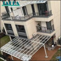 China Custom Villa Terrace Acrylic Roof, White Frame High-Clarity Skylight, Outdoor Courtyard Sunshade & Rain Shelter for sale