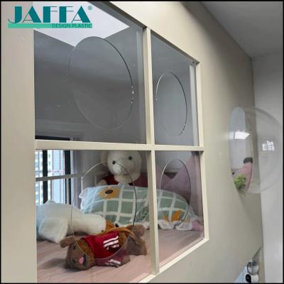 China Custom Acrylic Room Window, Semi-Transparent Round Decorative Window, Partition View Window for Kids Room/Homestay for sale