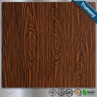 China Decoration Wood Grain Aluminum Composite Panel Thickness 3mm ~ 6mm Paint Coat Surface for sale