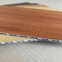 China Light Weight Fireproof Wood Grain Aluminium Core Panel , Aluminium Advertising Boards for sale