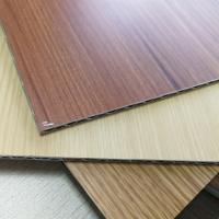 China 3-6mm Aluminum Core Panel Wood Grain Fireproof Interior Exterior Decoration for sale