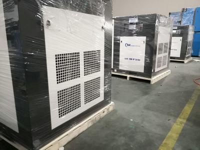 China Electronic VSD Screw Compressor With Belt Driven Schneider PLC Control for sale