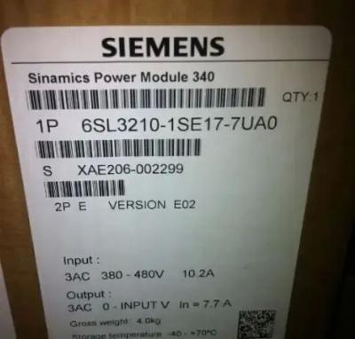 China 6SL3210-1SE17-7UA0 Siemens Modular PLC 1 Year Warranty Automation Control for sale