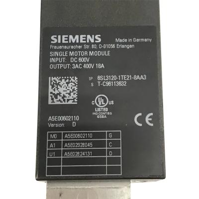 China 6SL3120-1TE21-8AA3 Reliable Siemens Modular PLC Electronics  Black for sale