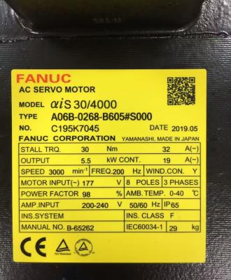 China FANUC A06B-0268-B605#S000 Servo Motor 5 kg AC/DC 12 Month Warranty for sale