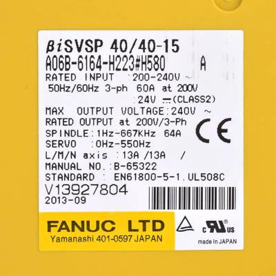 China Fanuc A06B-6164-H223#H580 Servo Actuator 10 Kg AC/DC Yellow New 12 Month Warranty for sale