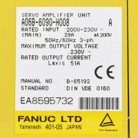 China Fanuc Servo Drive A06B-6090-H008 New Yellow AC/DC Servo Motion Amplifier 5kg for sale