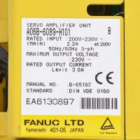 China Fanuc Servo Drive Amplifier A06B-6089-H101 5kg AC/DC 12 Month Warranty for sale