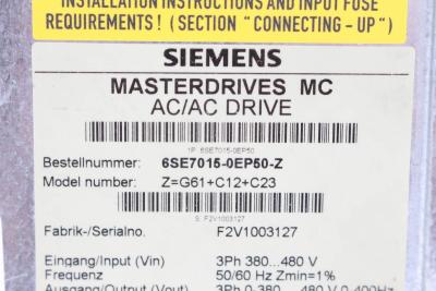 China Siemens 6SE7037-0EK60 Modular PLC Industrial Controller 12 Month Warranty for sale