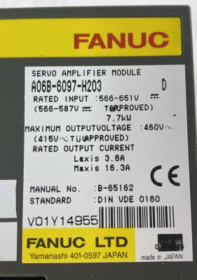 China Fanuc A06B-6097-H203 Servo Drive AC/DC Power Supply 12 Month Warranty for sale