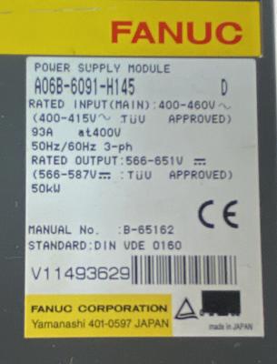 China New Fanuc Servo Drive A06B-6091-H145 AC/DC Power Supply 8 kg 12 Month Warranty for sale