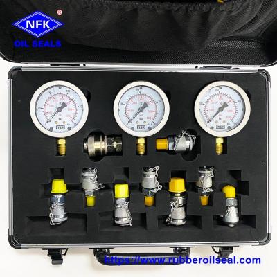 China Excavator Digital Hydraulic Pressure Test Gauge Kit 0-600MPa with Stainless Steel Case for Heavy Equipment Maintenance for sale