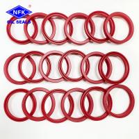 China Shore A 60 Red NFK UN Hydraulic Rod Seals 3-1600mm Size Range 50MPa Pressure For Excavator for sale