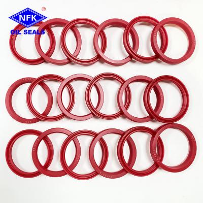 China Shore A 60 Red NFK UN Hydraulic Rod Seals 3-1600mm Size Range 50MPa Pressure For Excavator for sale