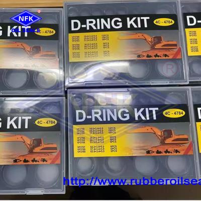 China 4C-4784 Caterpillar D-Ring Kit with Nitrile N90 NBR Seals for CAT Excavator Models E110 to E450 for sale