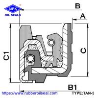 China Wheel Hub Oil Seal TAN TAN-4 TAN-6 TAN-8 TAN-9 TANY Hydraulic High Pressure Skeleton Shaft Oil Seal Cassette Seal for sale