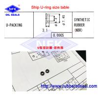 China U-Packing 4.2*7.45*3.1 FKM Material Hydraulic Rod Seals For Marine Motors for sale