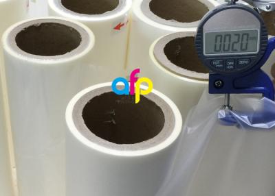 China 20 Micron Matte Lamination Roll , Soft Matte Plastic Film 381mm*2000m 445mm*3000m for sale