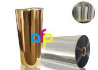 China 22micron-28micron BOPP Metalized Film Various Color 52 Dynes Double Corona Treatment for sale