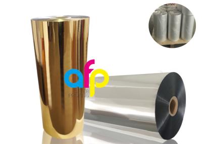 China 22micron-28micron BOPP Metalized Film Various Color 52 Dynes Double Corona Treatment for sale