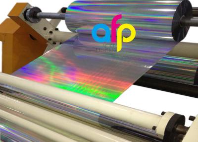 China 18micron-50micron Laser Holographic Film Printable Over 42dynes Both Sides Corona Treated for sale