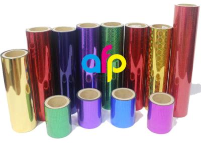 China 26 Mic Holographic Lamination Film Roll , Packing Premium Cold Laminating Film for sale