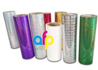 China 26 Mic Holographic Lamination Film Roll , Packing Premium Cold Laminating Film for sale