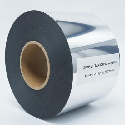 China 35 Micron Gloss BOPP Laminate Film Korean EVA High Speed 60m/min for sale