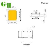 China 5050 LED Chips 0.24W Per Chip with 50,000 Hours Lifespan and 120 Degrees Viewing Angle for Backlighting and Decorative Lighting for sale