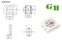 China 5050 LED Chip SMD LED RGB LED 12V 0.24W Per Chip with 120 Degrees Viewing Angle for Indoor Outdoor Lighting for sale