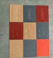 China Polyester Embossed Flat Door Mat , Personalized Door Mats PVC Backing for sale