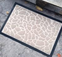 China Polypropylene embossed anti slip rubber door mat  Embossed floor mat for sale