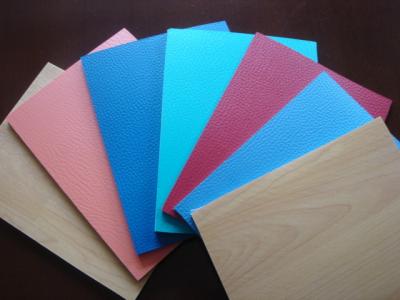 China Custom PVC Floor Covering , Basketball Court Flooring Wood Grain Surface for sale