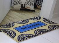 China 40*60cm Coir Coconut Entrance Matting Thickness 15mm PVC Backing for sale